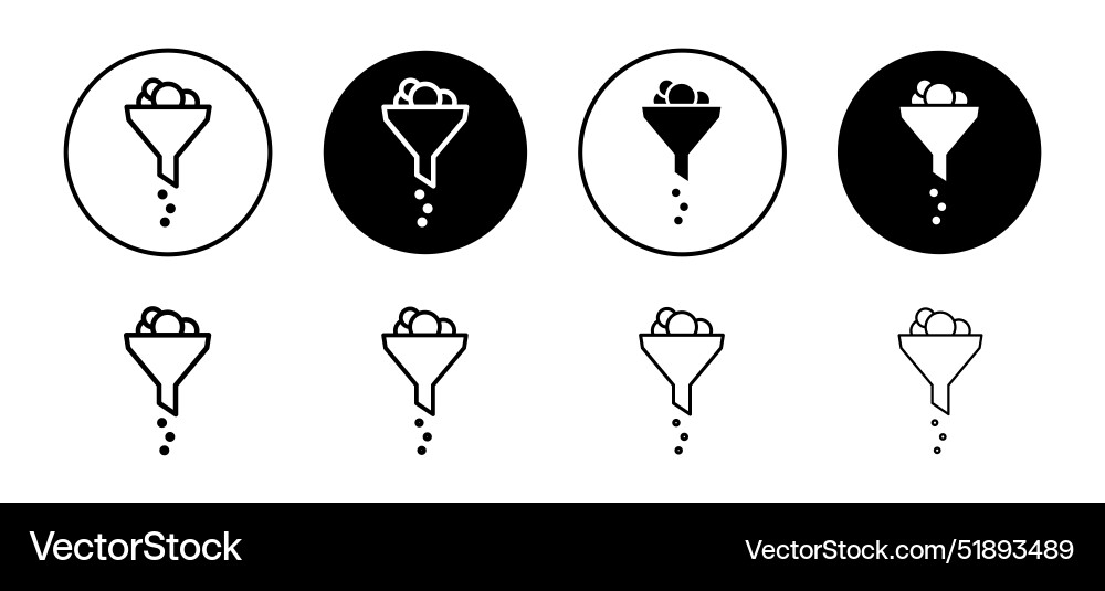 Extraction icon set collection outline Royalty Free Vector