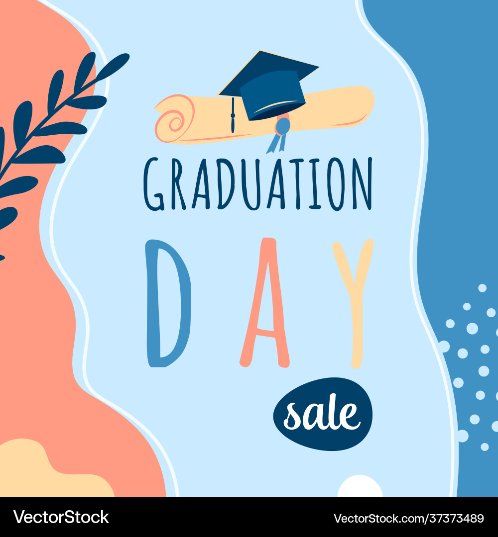Graduation Celebration Background Royalty Free Vector Image
