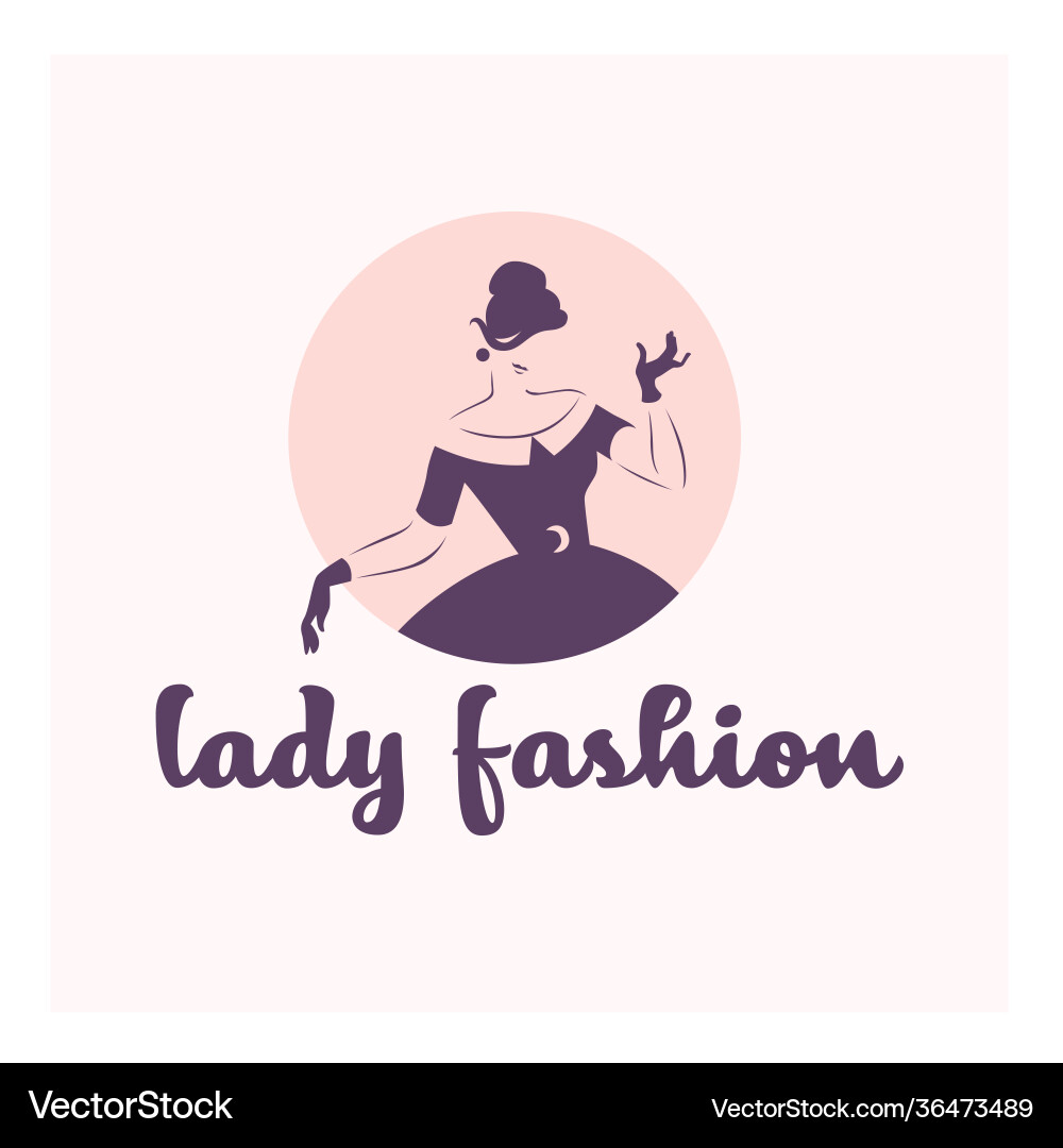 Lady fashion concept design template isolated Vector Image