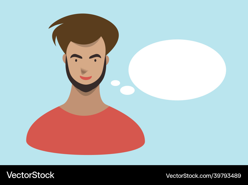 Man talking speaking flat Royalty Free Vector Image