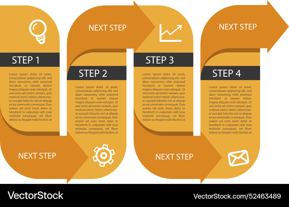 Step infographic collection Royalty Free Vector Image