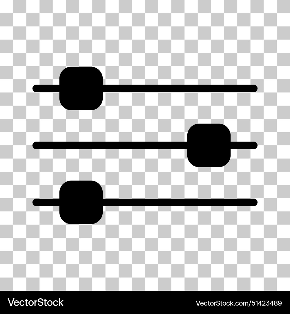 Volume mixer control icon filter sound symbol Vector Image