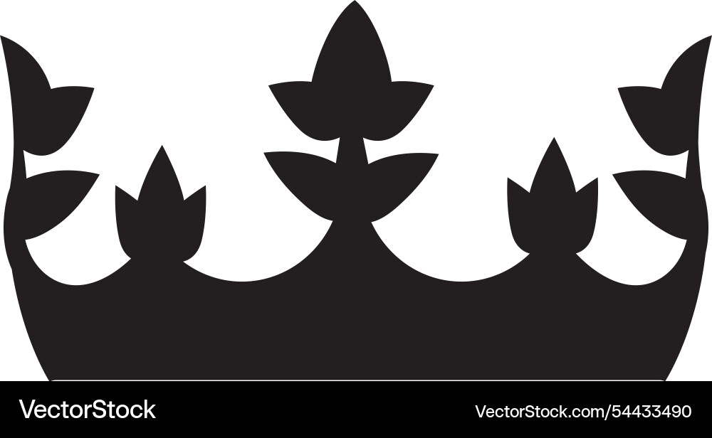 A crown with leaves Royalty Free Vector Image - VectorStock