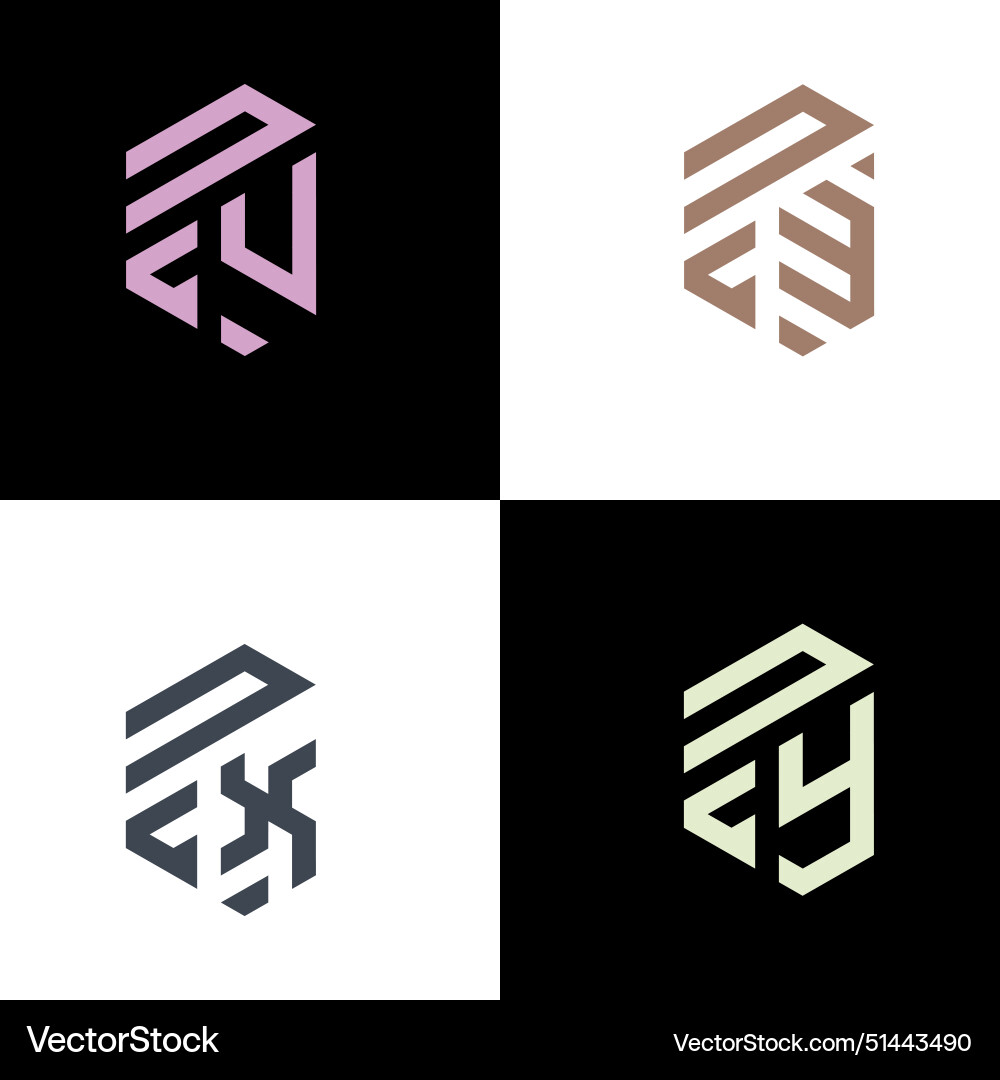 Creative-3-letter-logo-designncuncwncxncy Vector Image