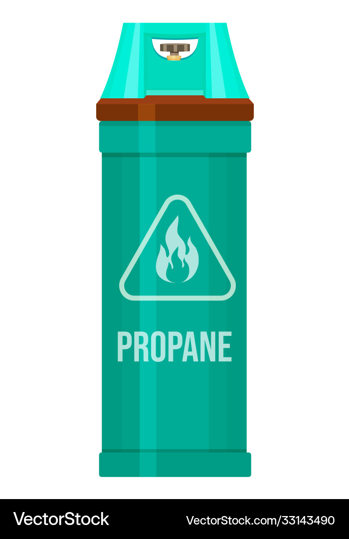 Gas container tank compressed in storage Vector Image