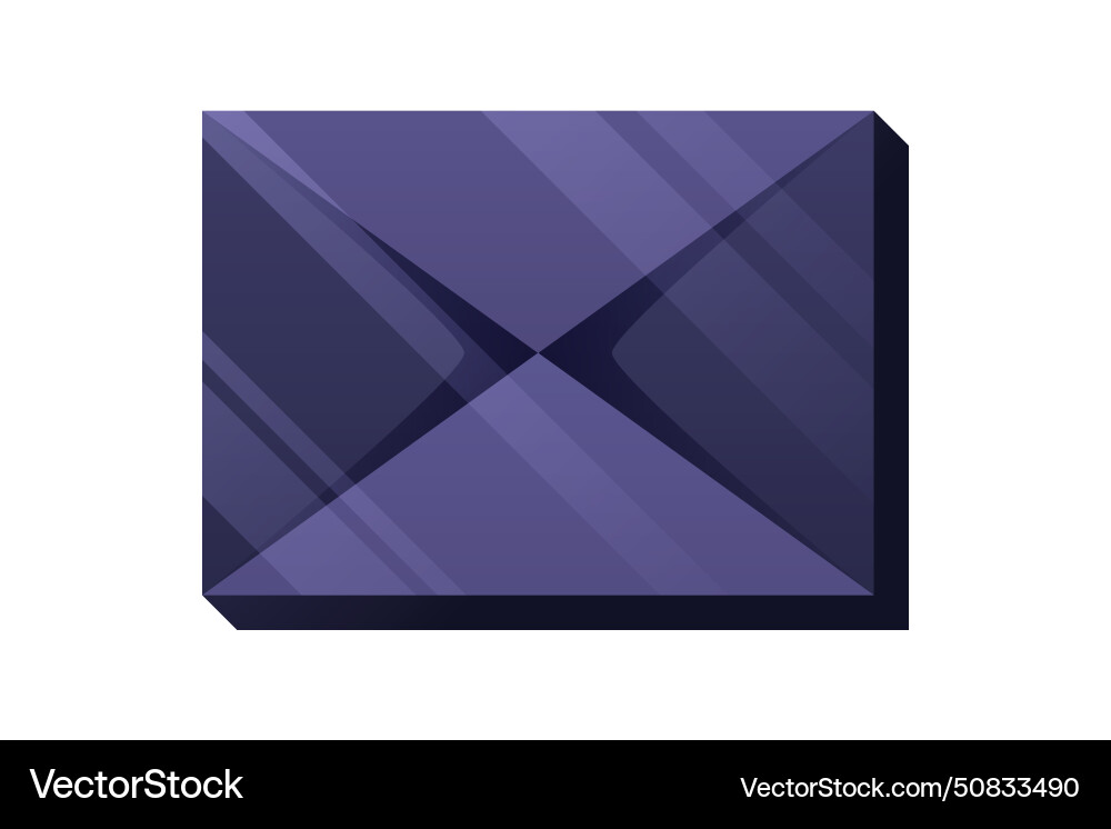 Mail interface flat sticker design Royalty Free Vector Image