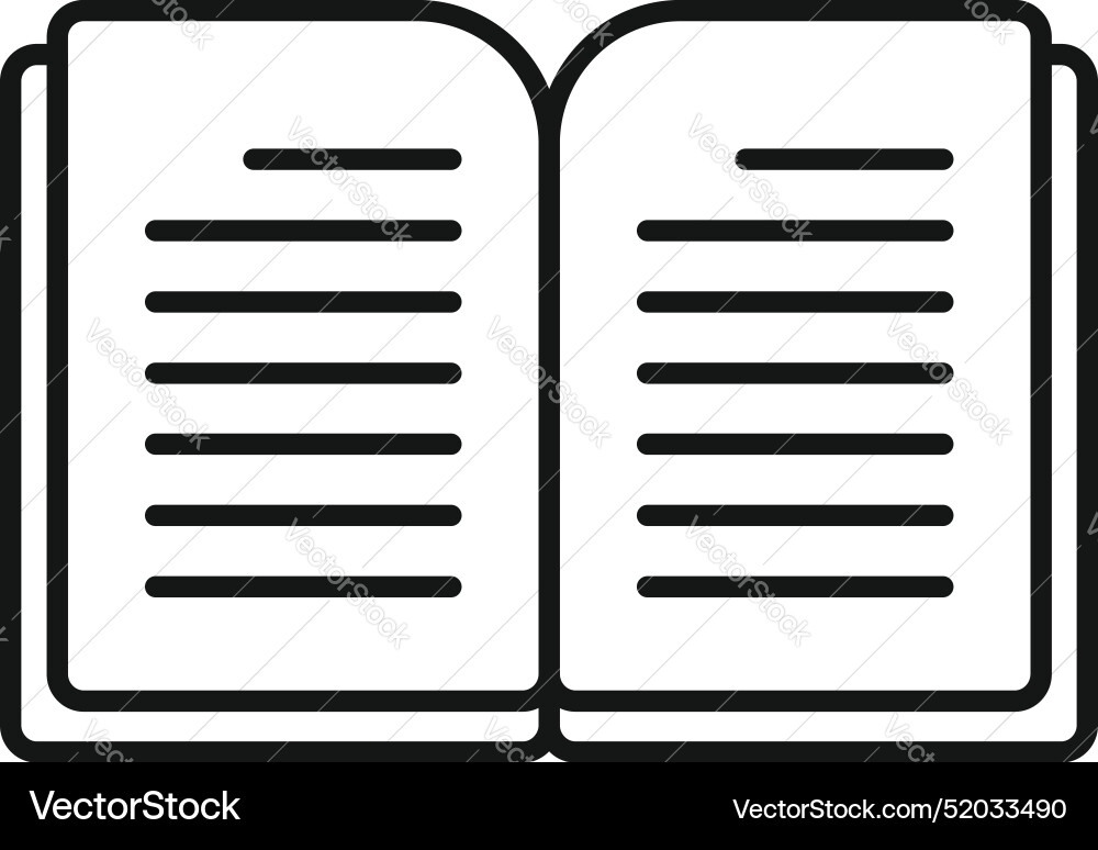 Open book spreading knowledge with blank pages Vector Image