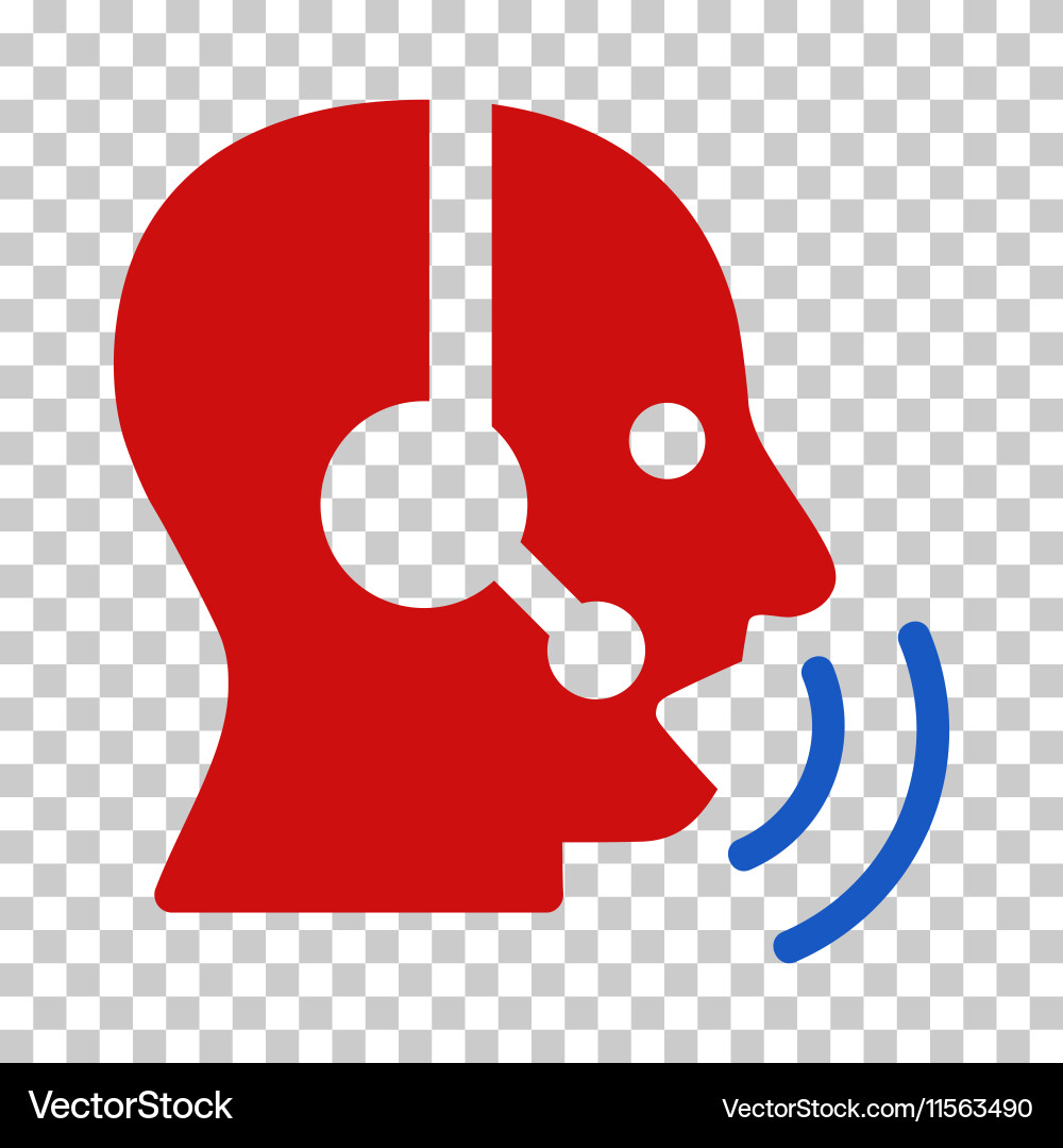 Operator speech sound waves icon Royalty Free Vector Image