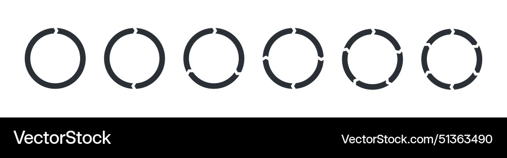 Rotation arrows in circular motion circle arrow Vector Image