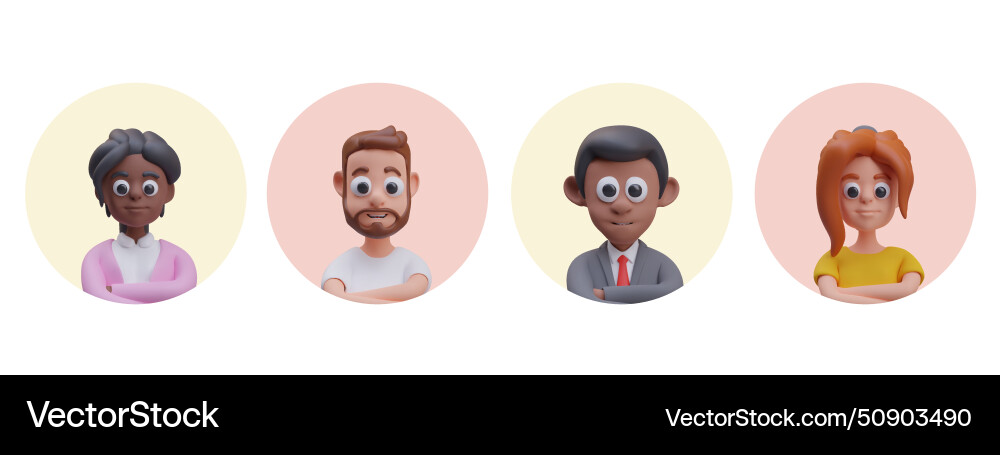 Set of avatars for website design application Vector Image