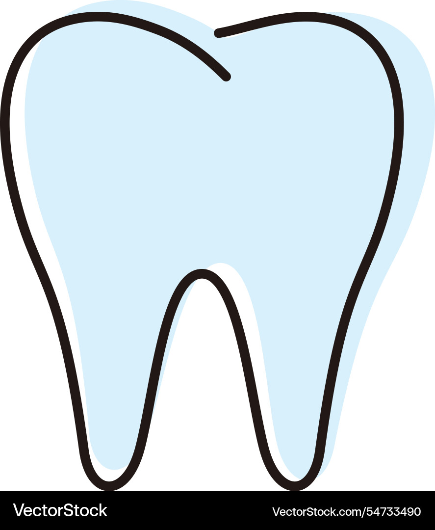 Tooth flat icon Royalty Free Vector Image - VectorStock