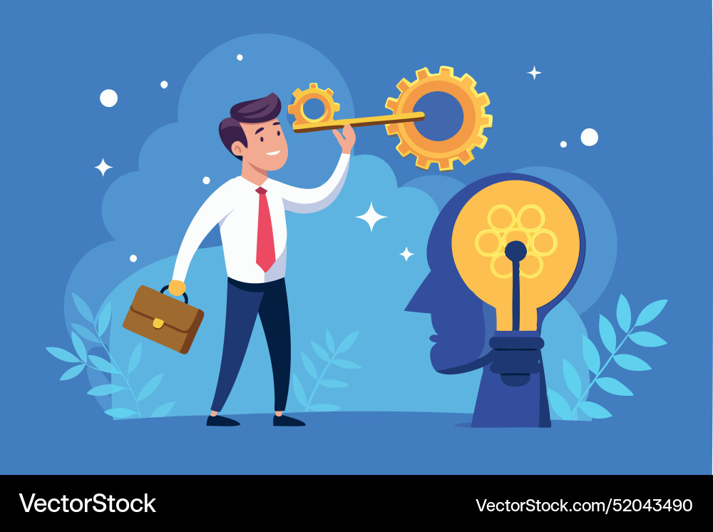Unlocking business potential with innovation Vector Image