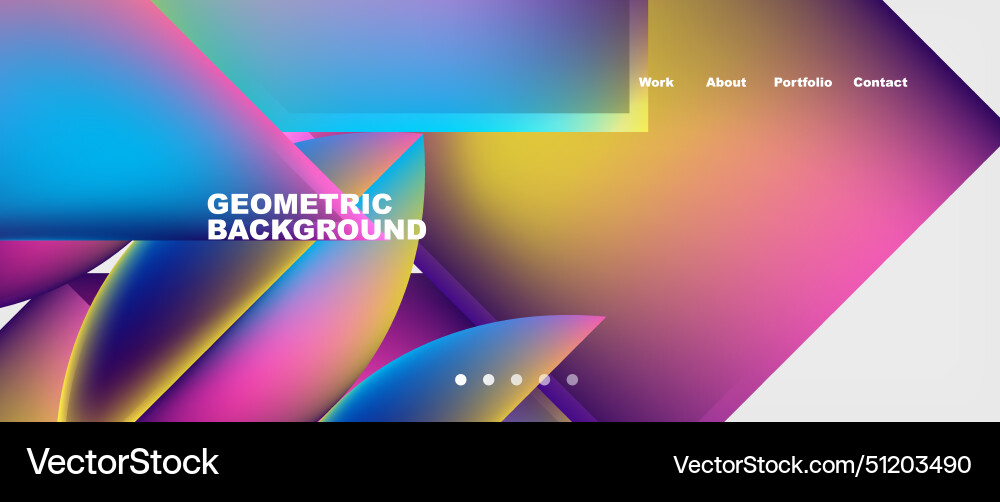 Vibrant geometric background with a rainbow Vector Image