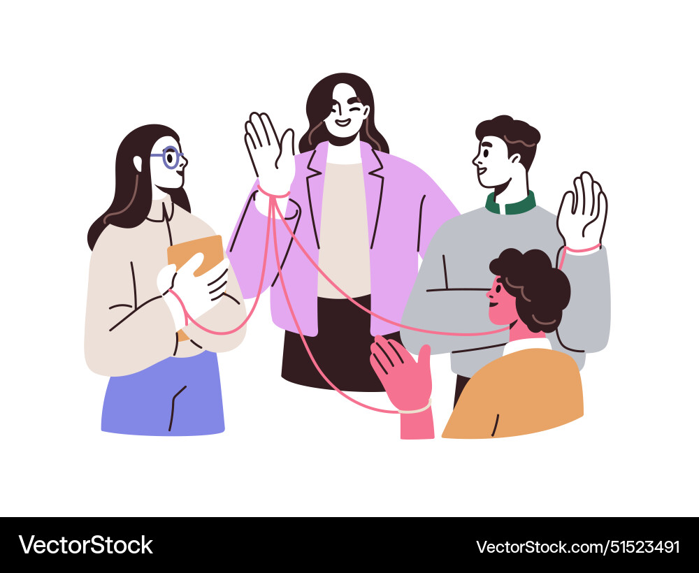 Communication social networking skill leader Vector Image