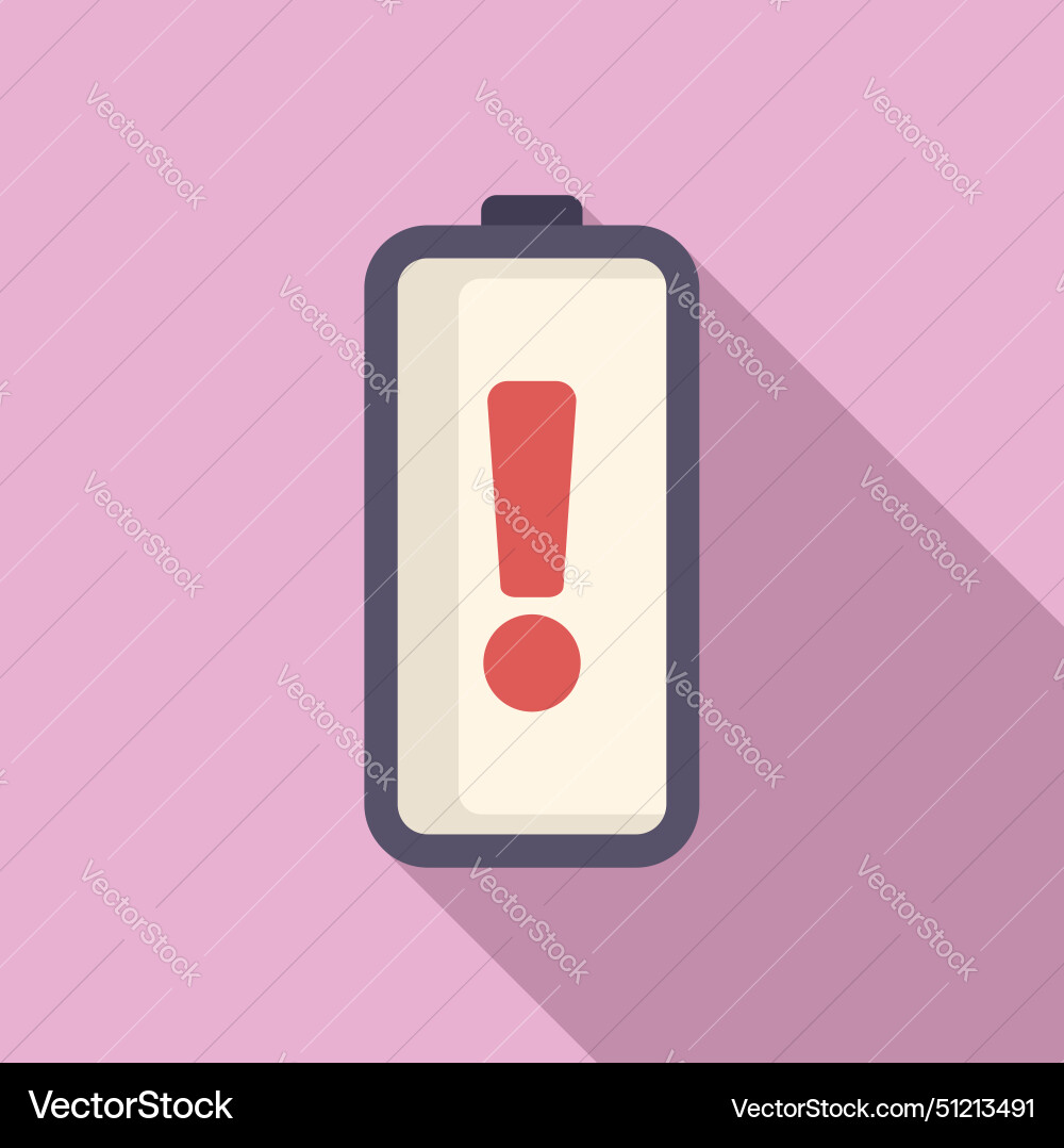 Empty alkaline battery icon flat charging Vector Image