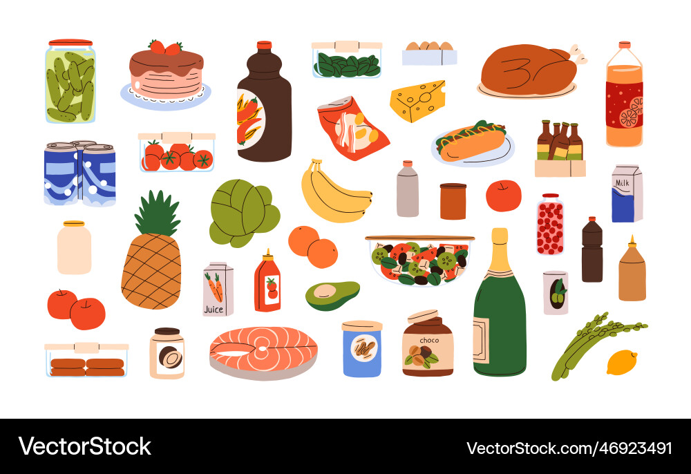 Food & Beverage Collection Royalty Free Vector Image