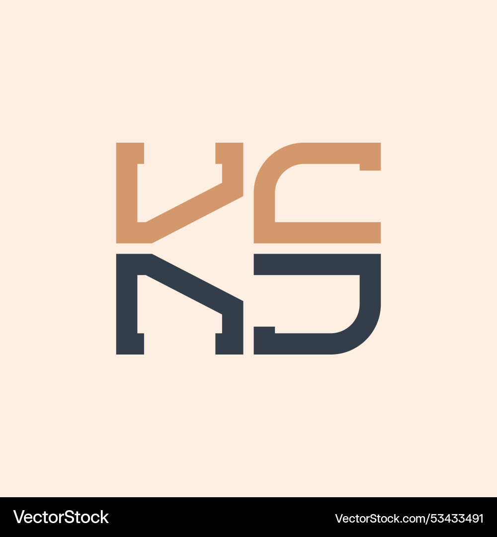 Modern ks letter logo design creative and Vector Image