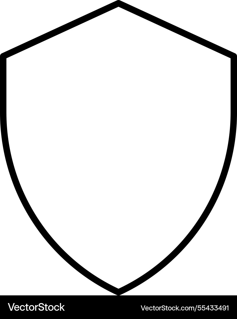 Outline shield icon Royalty Free Vector Image - VectorStock
