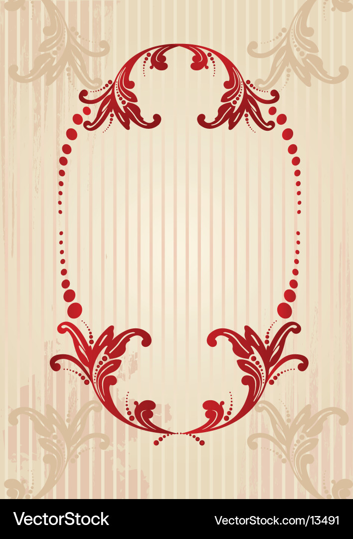 Red floral Royalty Free Vector Image - VectorStock