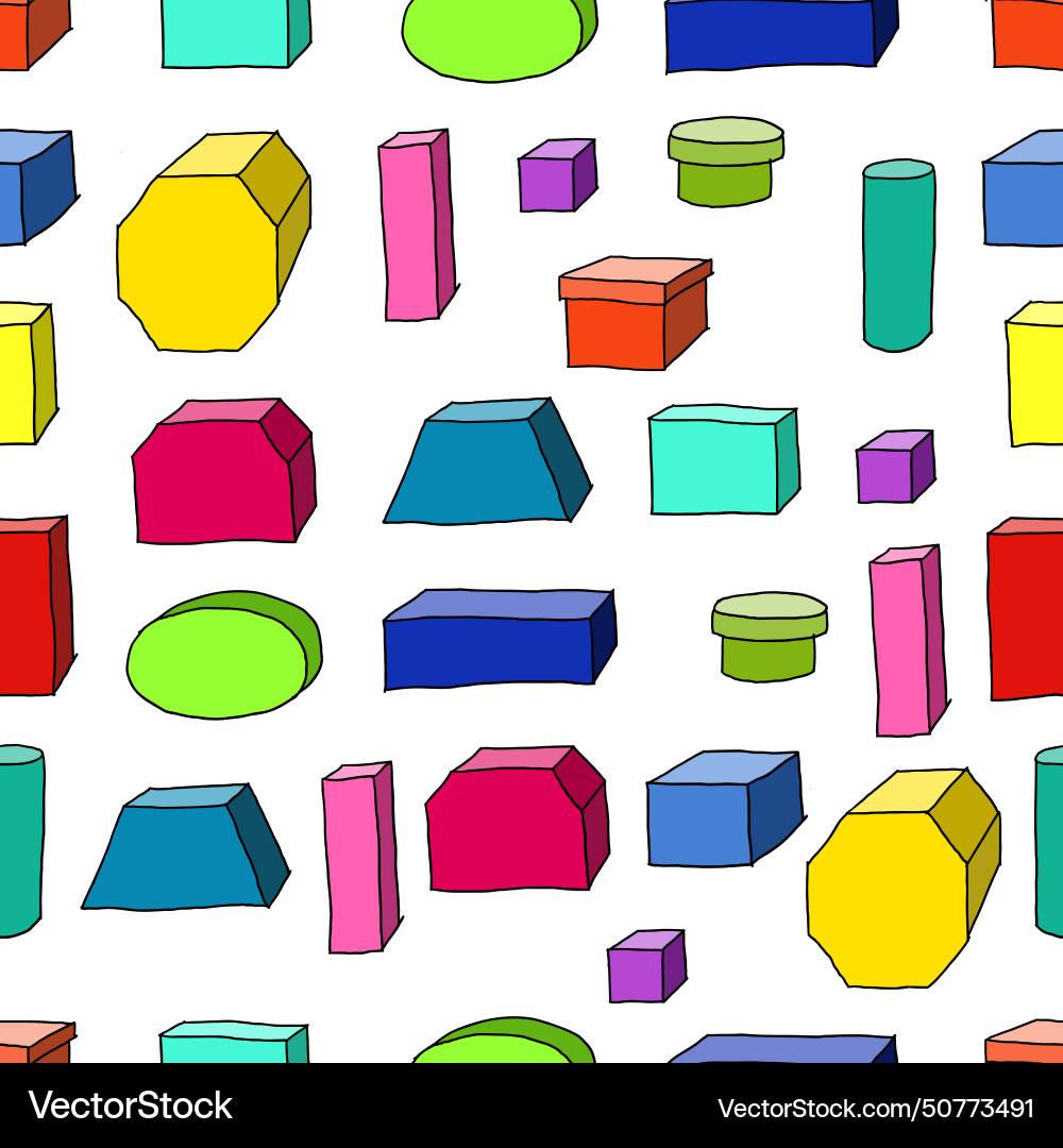 Seamless pattern with package box Royalty Free Vector Image