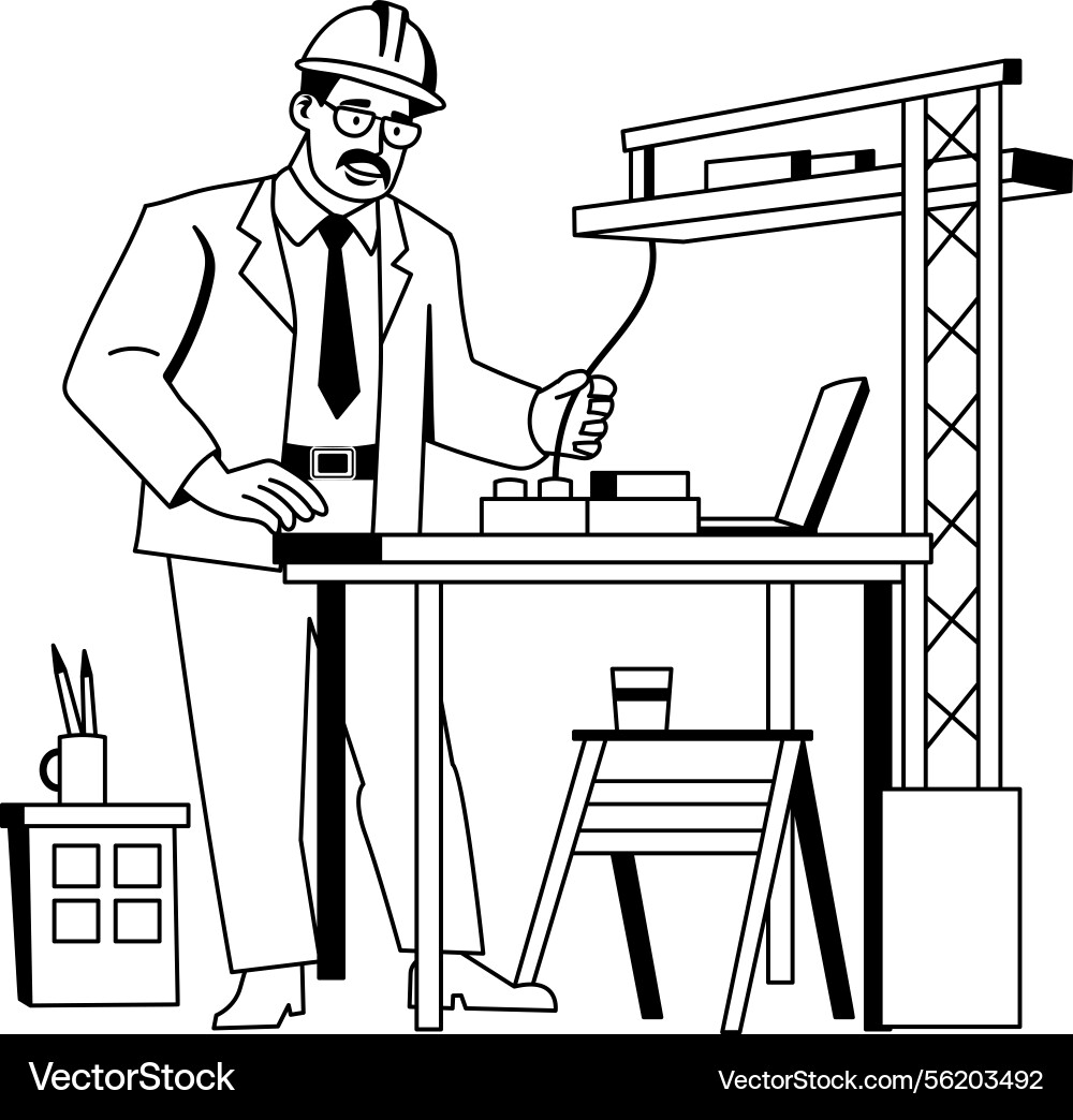 A glyph of professional structural Royalty Free Vector Image