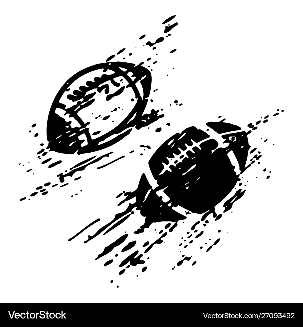 Distressed Football Ball Royalty Free Vector Image