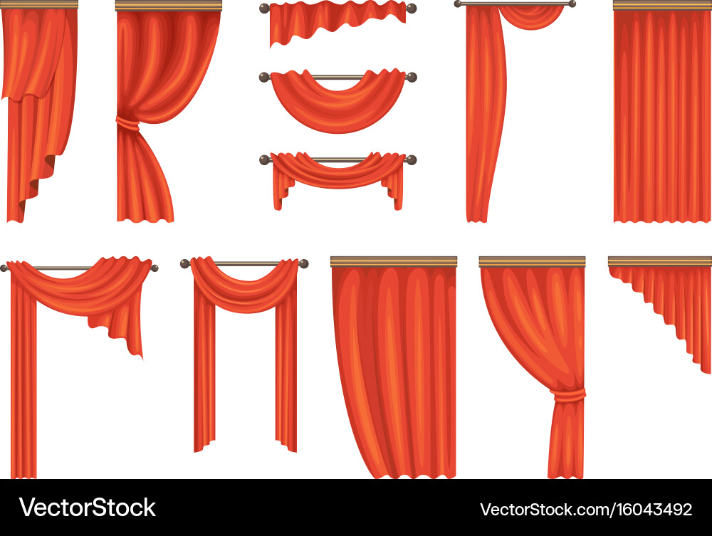 Red Theatre Curtains Royalty Free Vector Image