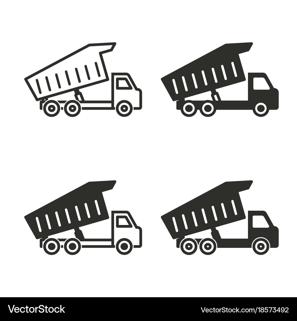 Truck icon set Royalty Free Vector Image - VectorStock
