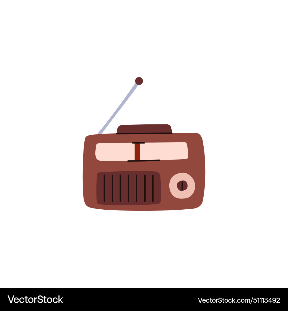 Vintage radio receiver Royalty Free Vector Image