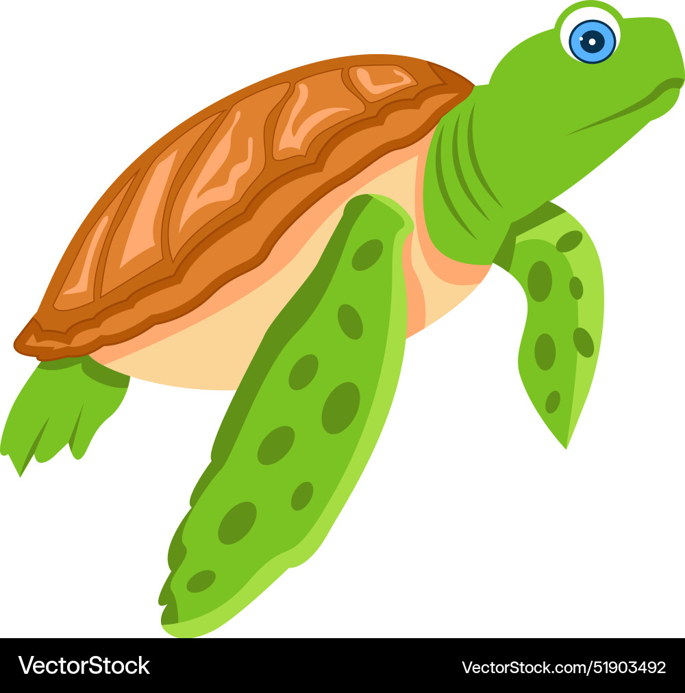Webbasking turtle designed in flat style Vector Image