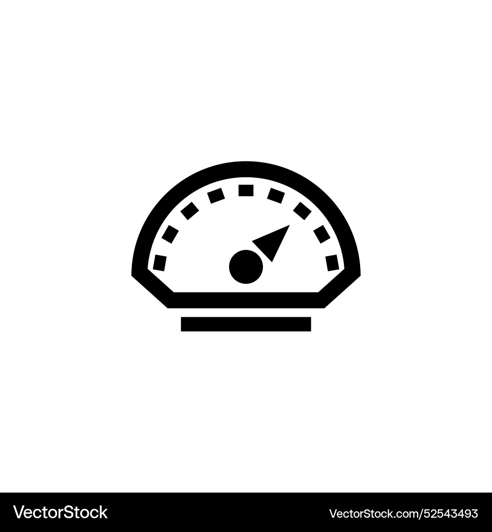 Black and white icon of a speedometer Royalty Free Vector