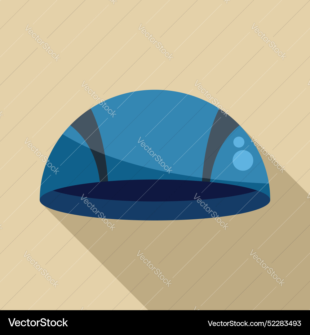 Blue swimming cap for professional pool Royalty Free Vector