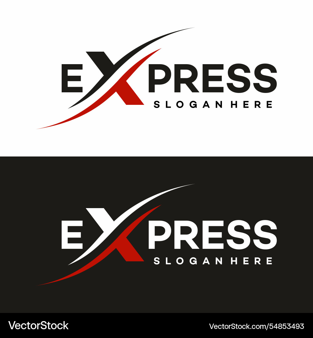 Fast forward express logo designs modern Vector Image