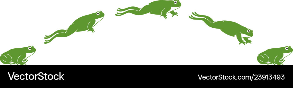 Frog jumping Royalty Free Vector Image - VectorStock