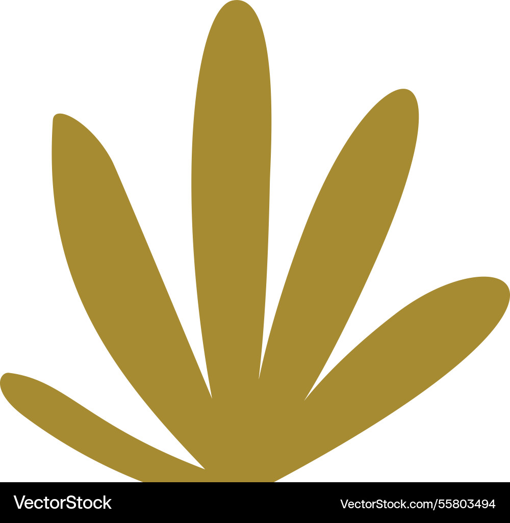 Green grass bush doodle element Royalty Free Vector Image