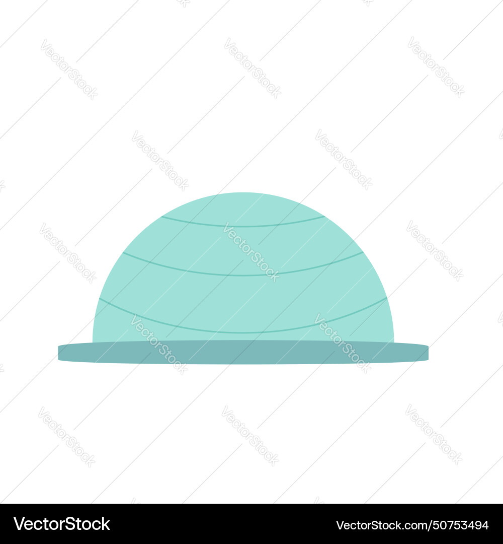 Half ball balance platform isolated on white Vector Image