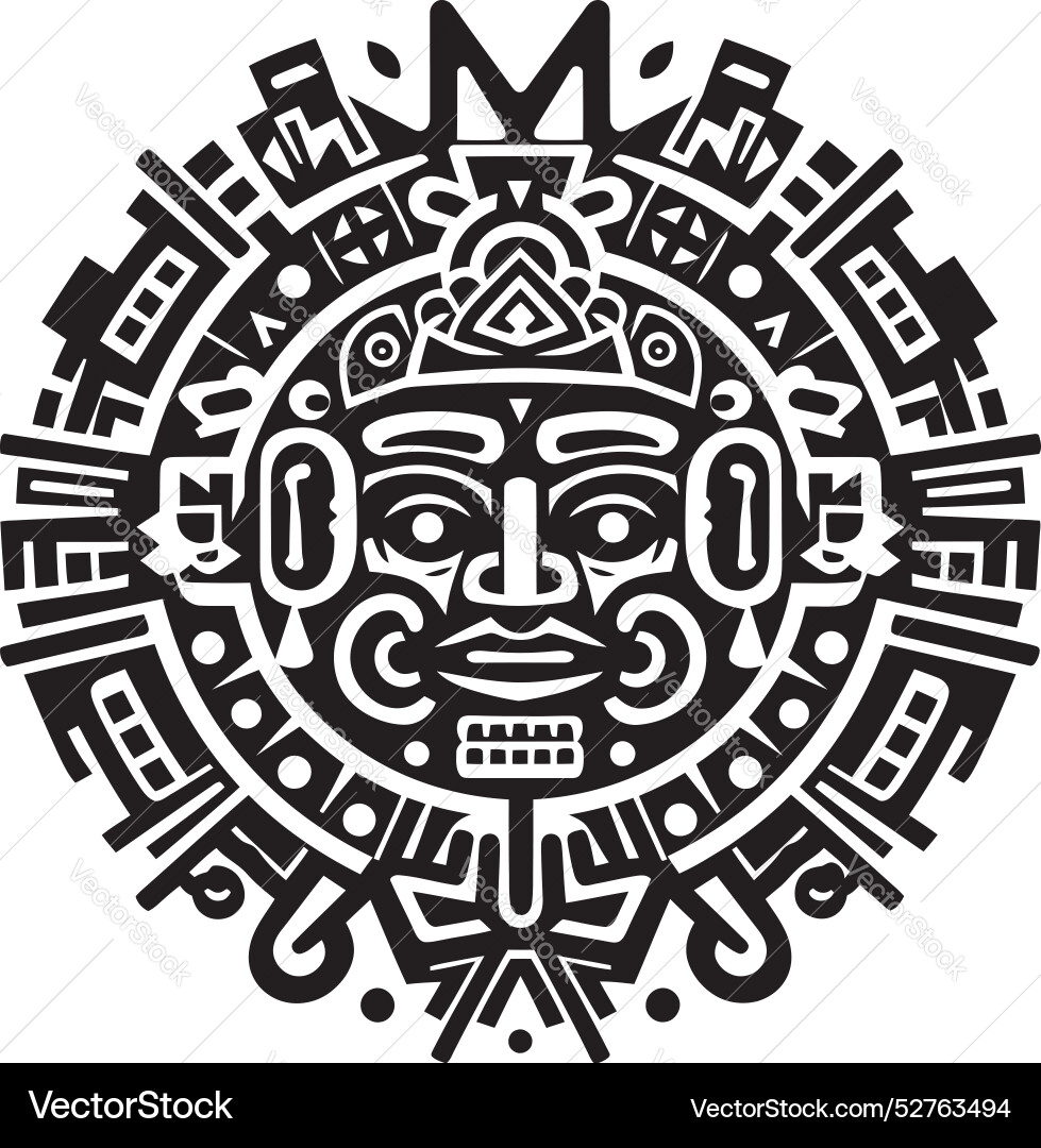Heritage celebrating aztec art ancient Royalty Free Vector