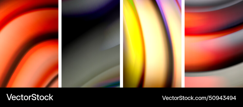 Rainbow style fluid color wave line background Vector Image