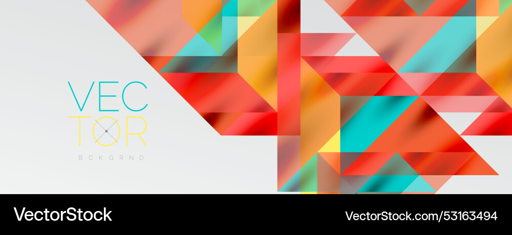 Tech minimal overlapping triangle shapes elements Vector Image