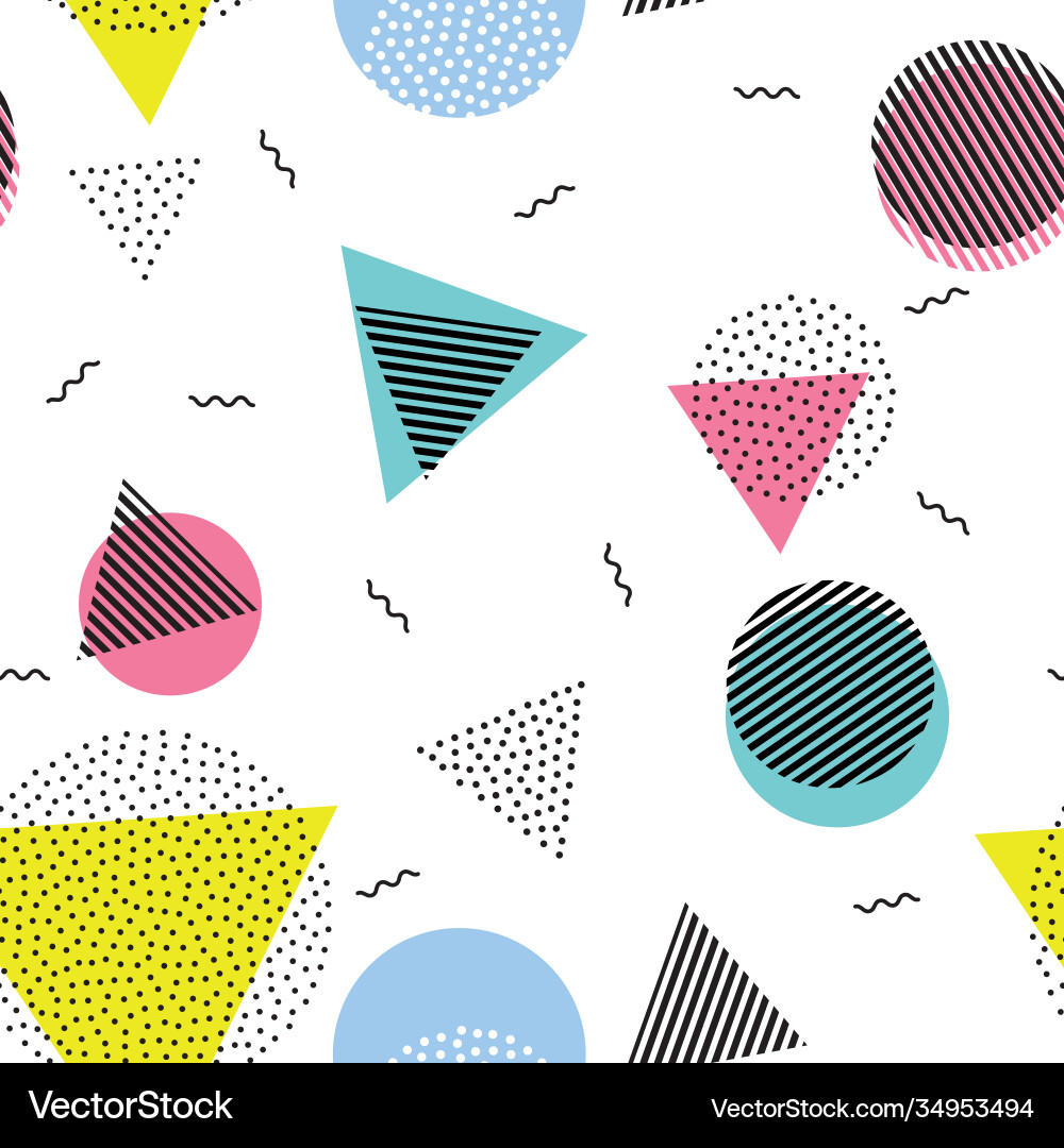 Triangle circle abstract geometric seamless Vector Image