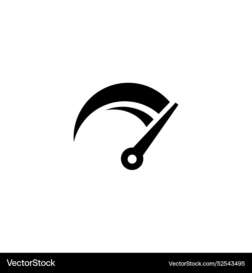 Black and white speedometer icon for dashboard Vector Image