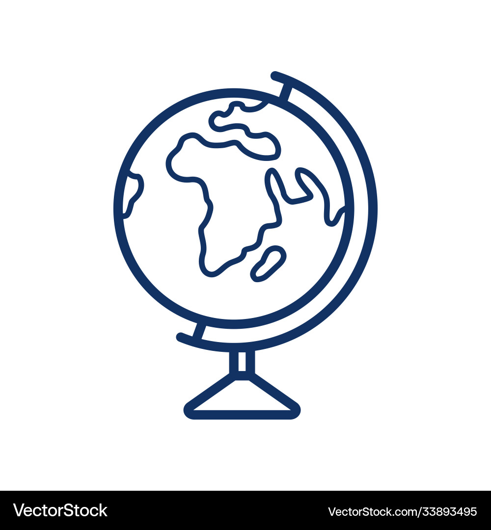 Globus icon on white background Royalty Free Vector Image