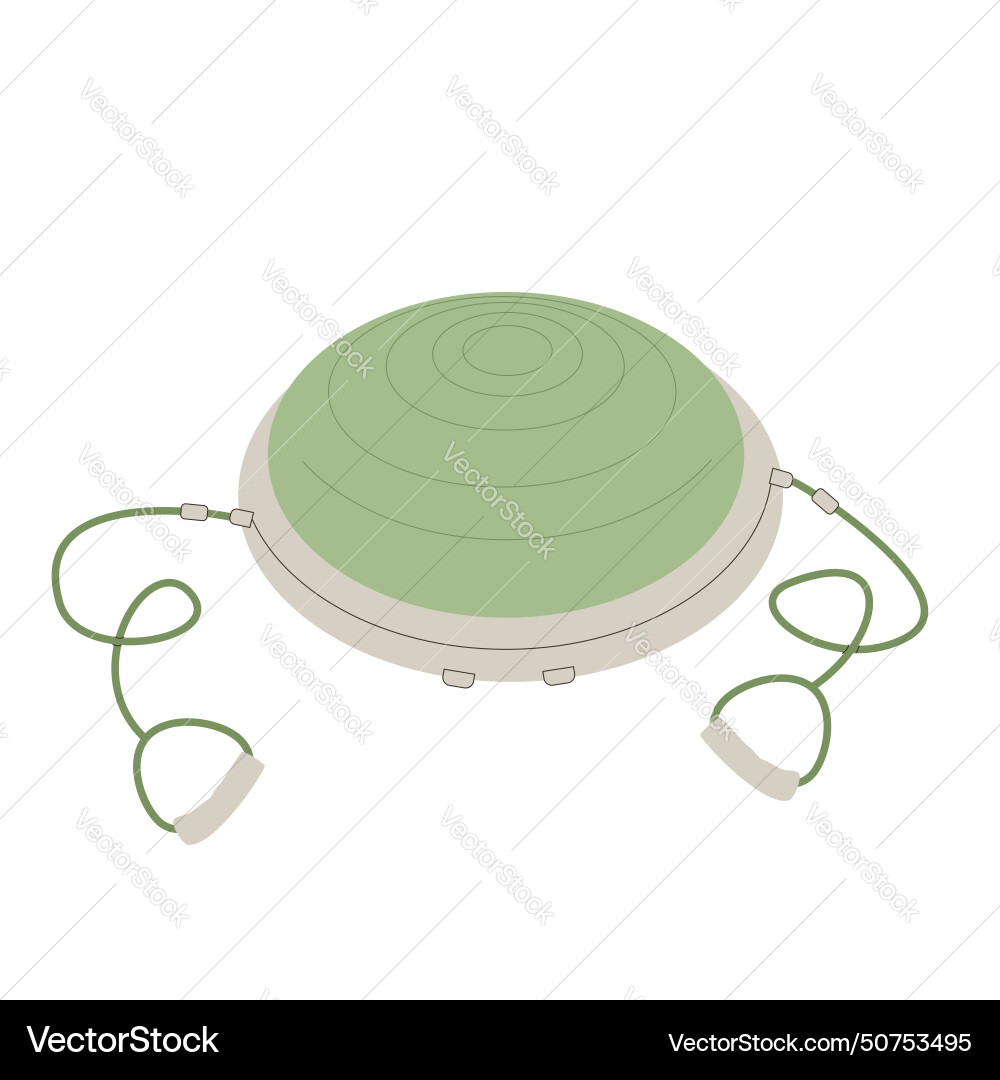 Half ball balance platform isolated on white Vector Image