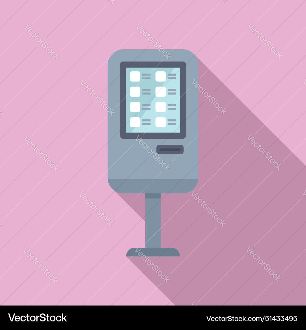 Modern digital information kiosk on pink Vector Image