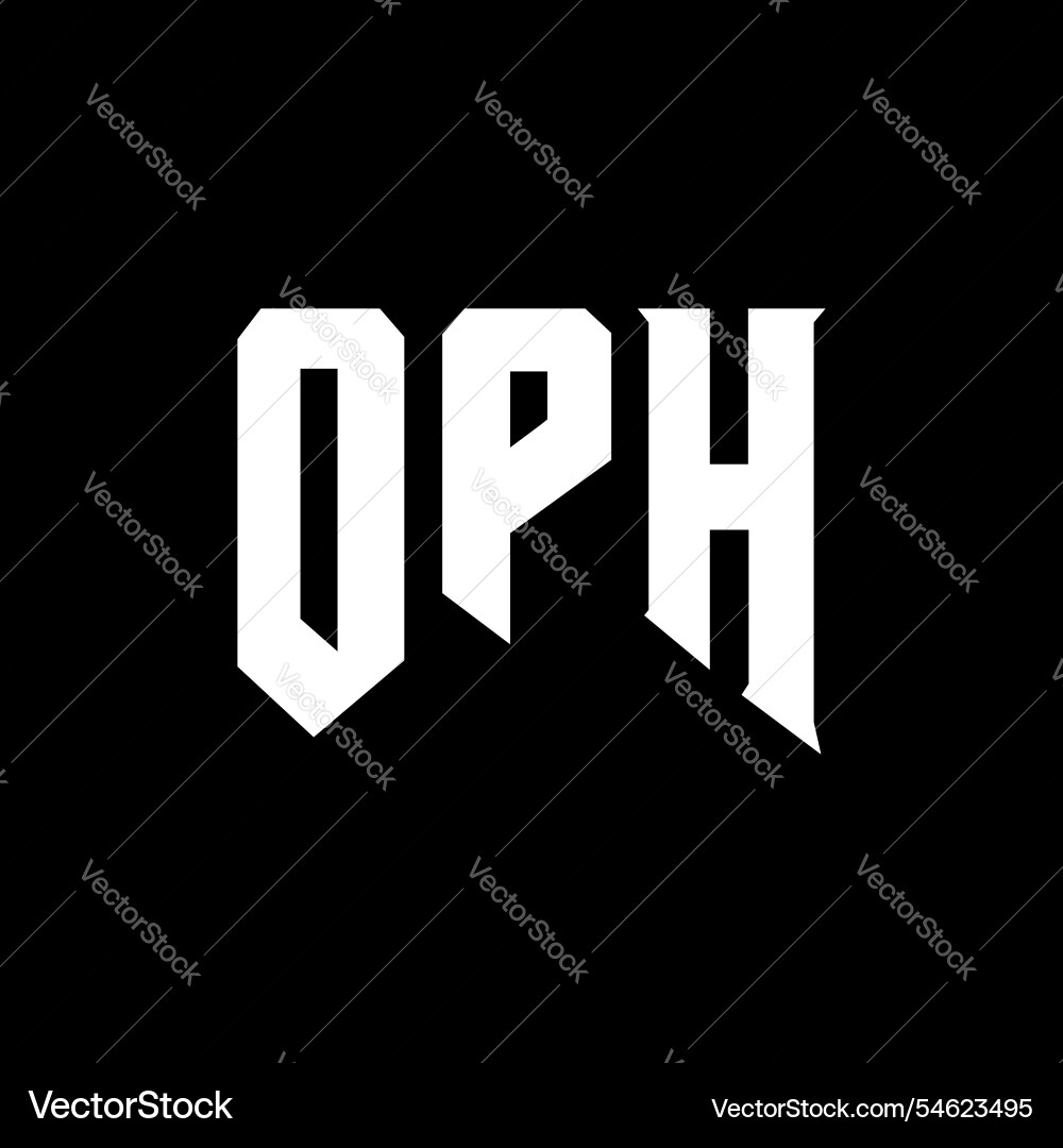 Oph letter logo design for technology company Vector Image
