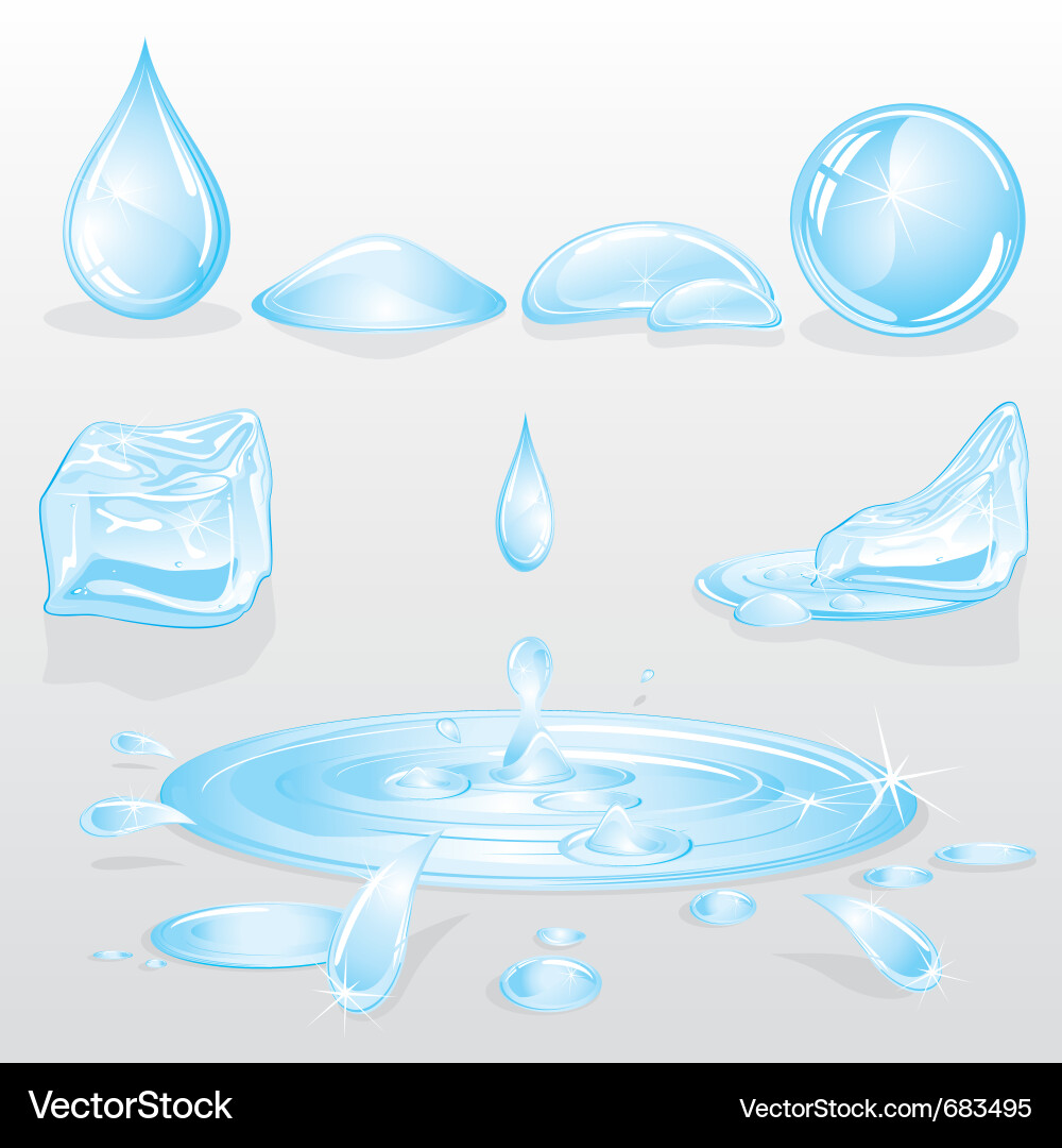 Water icons Royalty Free Vector Image - VectorStock