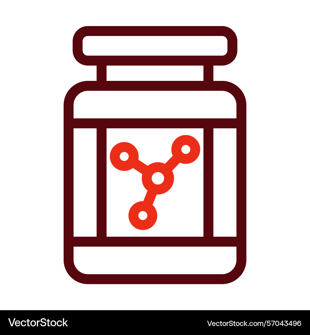 Amino acids thick line two color icons Royalty Free Vector