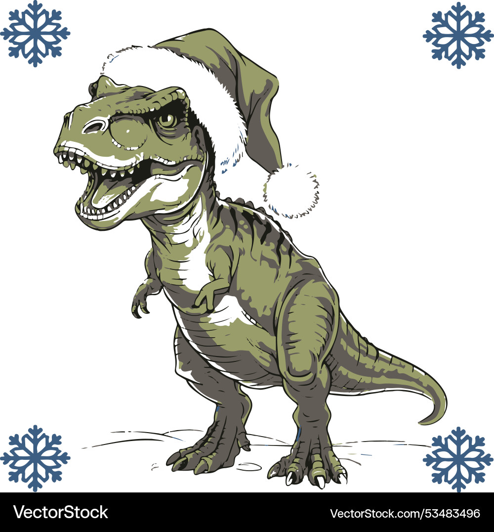 Christmas crocodile animals Royalty Free Vector Image
