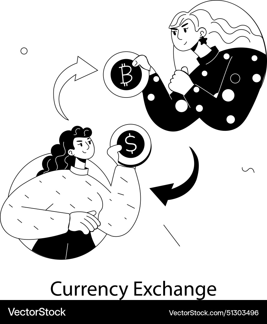 Currency exchange Royalty Free Vector Image - VectorStock