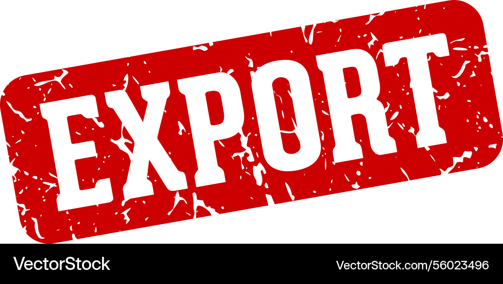 Export rectangular sign stamp Royalty Free Vector Image